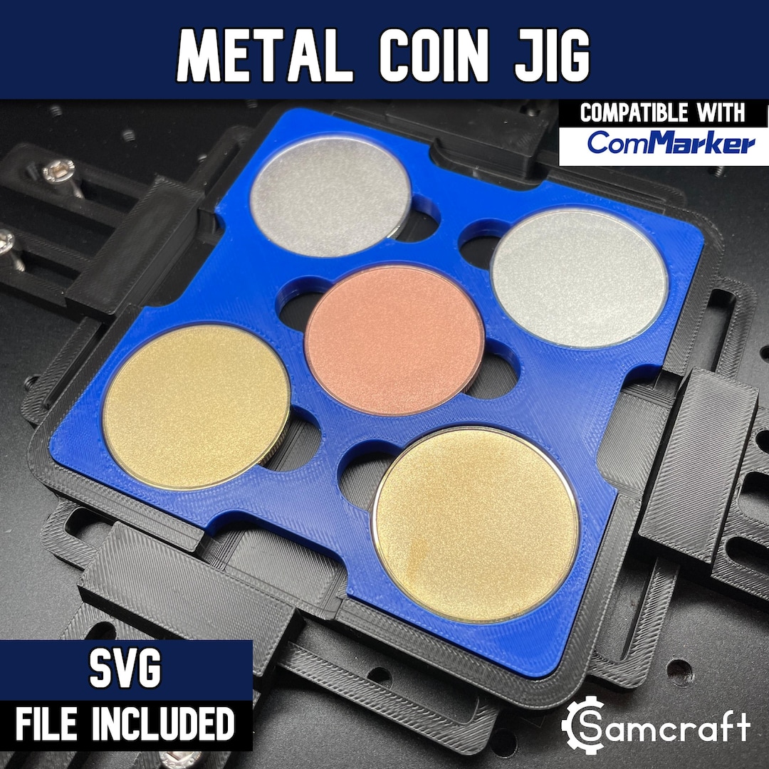 Commarker Metal Coin Jig 40mm | Precision Fiber Laser Engraving Tool ...