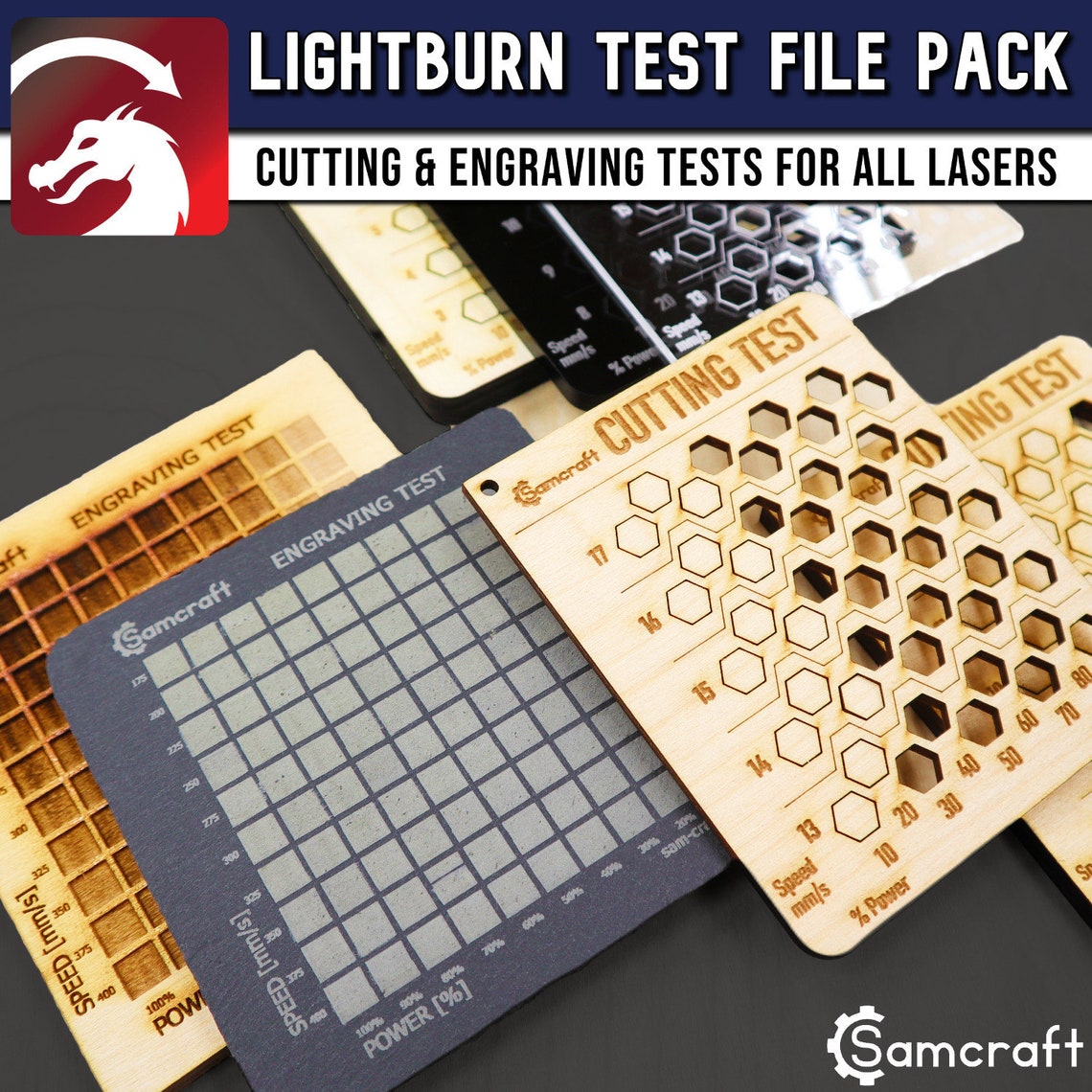 Lightburn Test File Package Lightburn Cut Test Laser Cutting - Etsy Canada