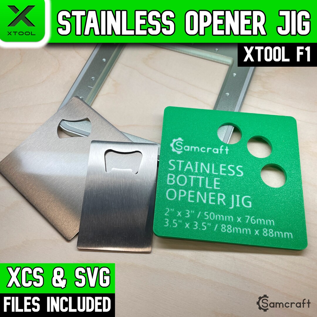 Xtool F1 Stainless Bottle Opener Jig, JP Plus, Xtool Fiber Laser Jig, Laser Jig, Laser Template ...