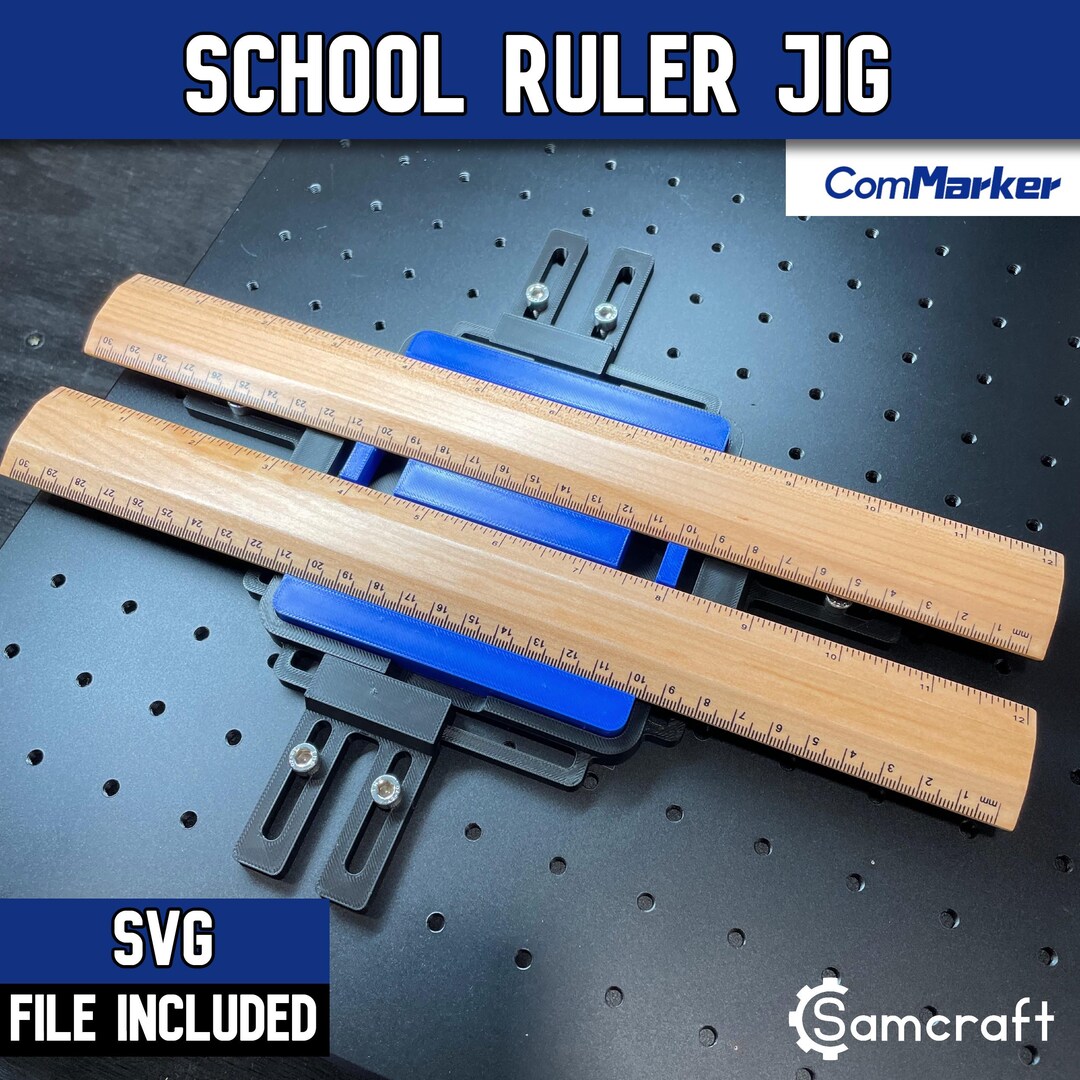School Ruler Jig for Commarker Lasers | Laser Engraved Rulers | Made in ...