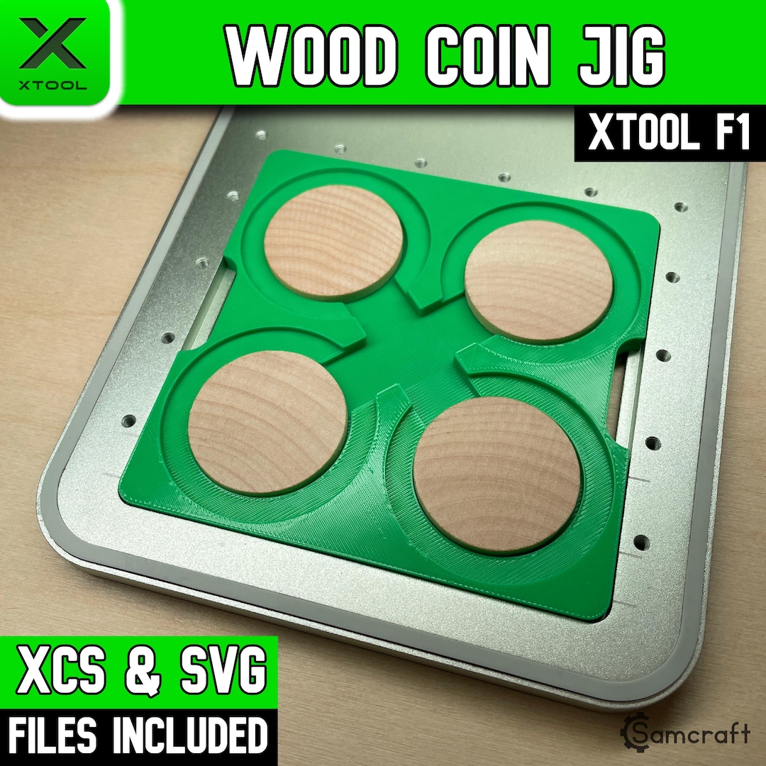 Xtool F1 Wood Coin Jig, Xtool Fiber Laser Jig, Laser Jig, Laser ...
