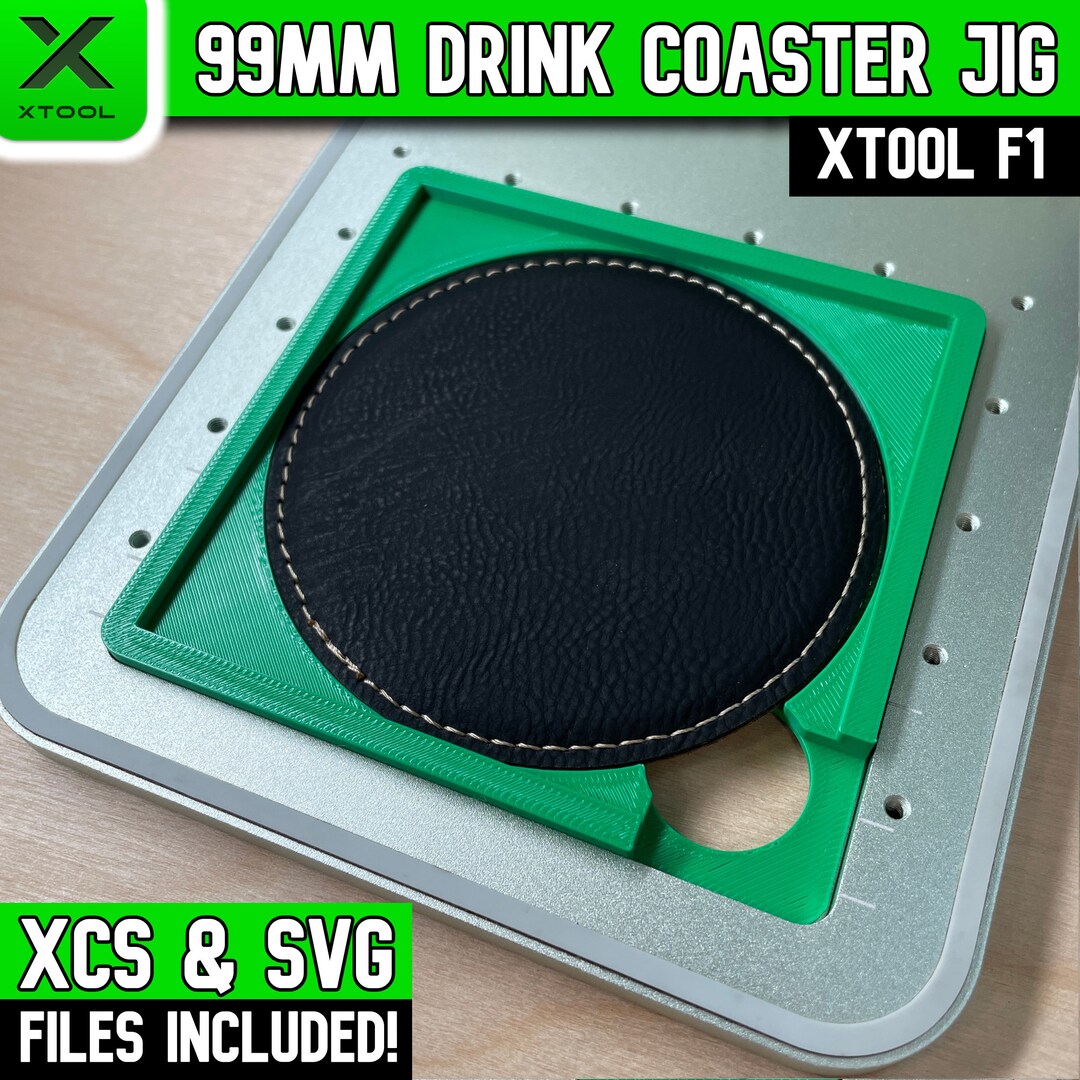 Xtool F1 Drink Coaster Jig 99mm, Leatherette and Silicone Coaster ...
