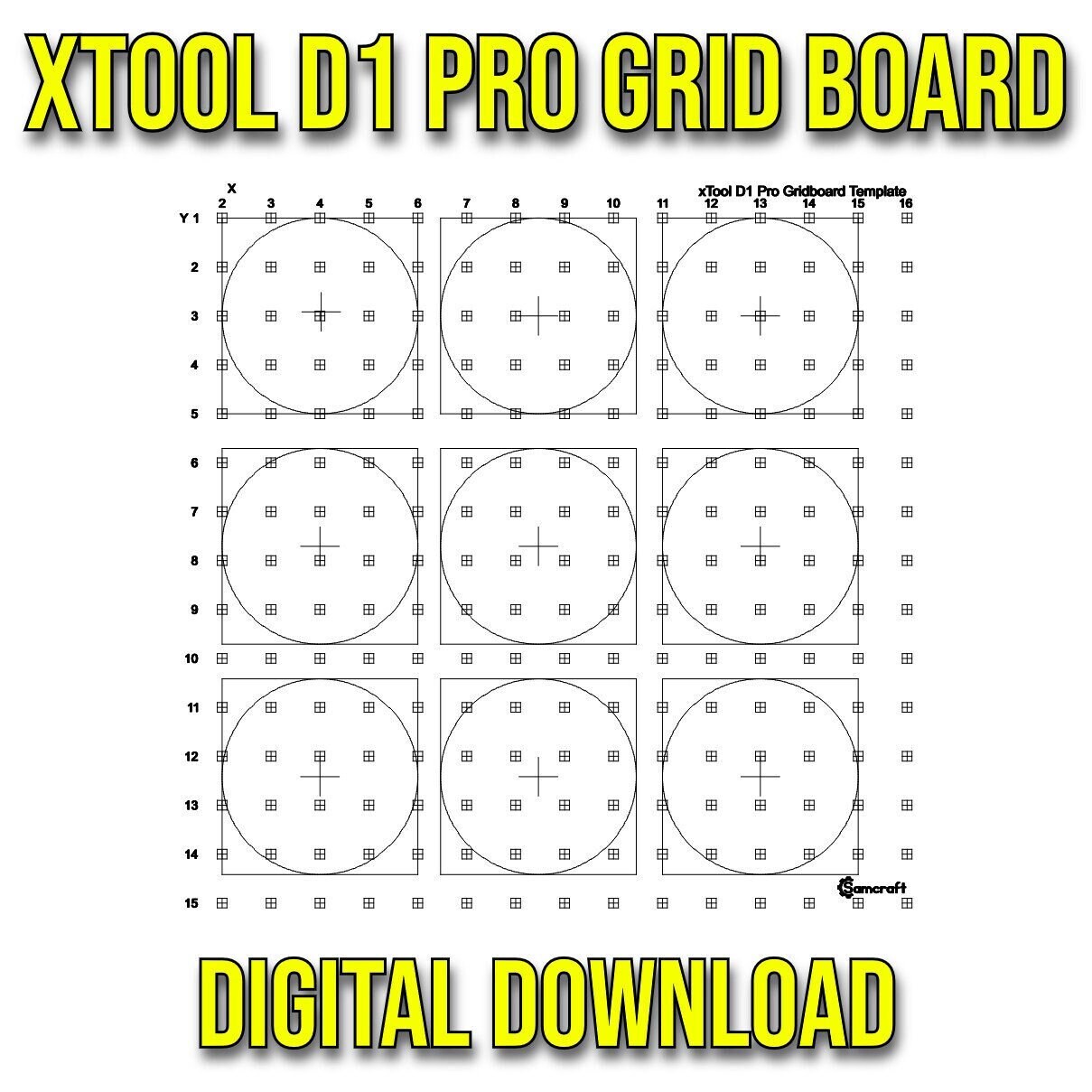Xtool D1 Pro Grid Wasteboard File Digital Download Laser - Etsy