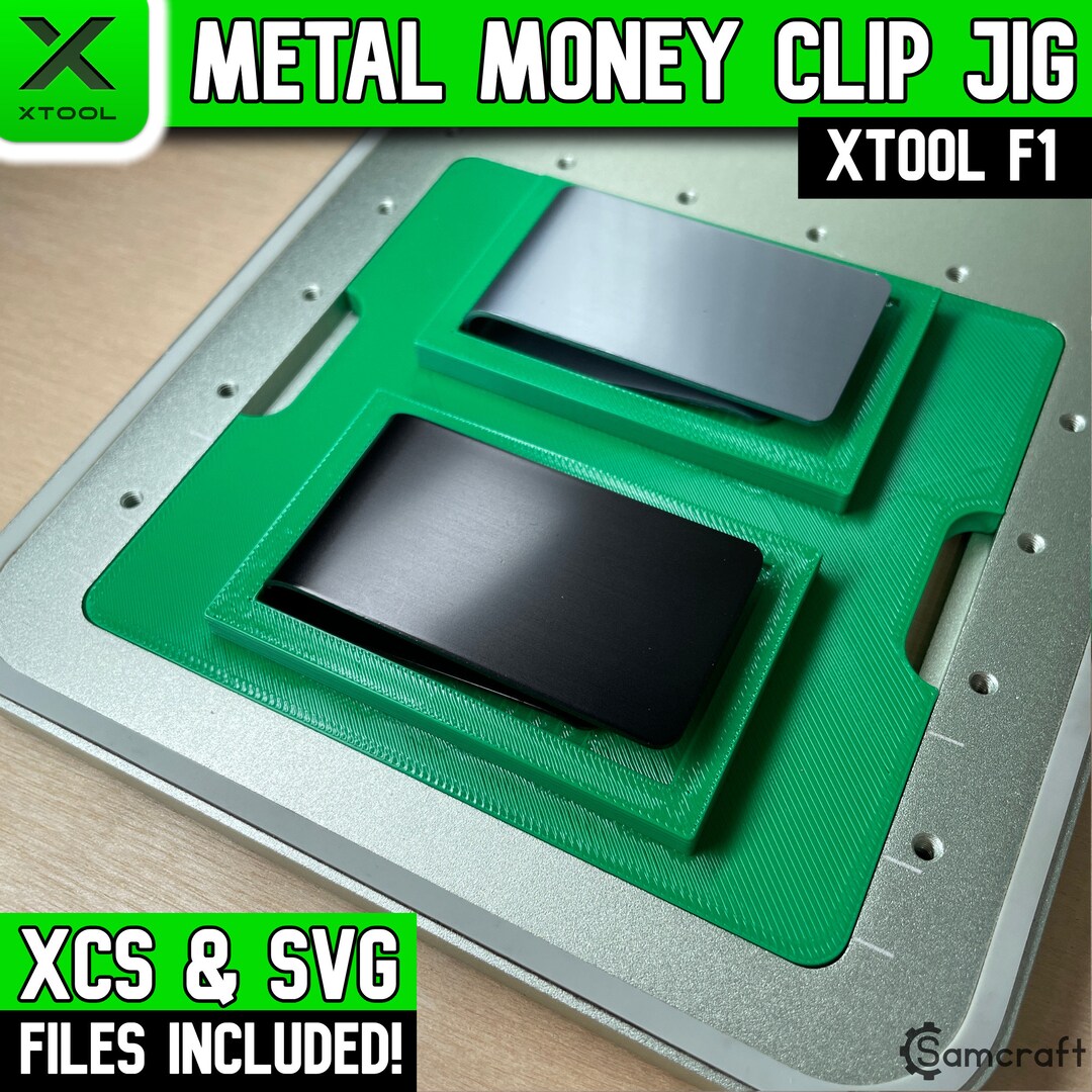 Xtool F1 Laser Money Clip Jig: 3D Printed Template (XCS & SVG File) - Etsy