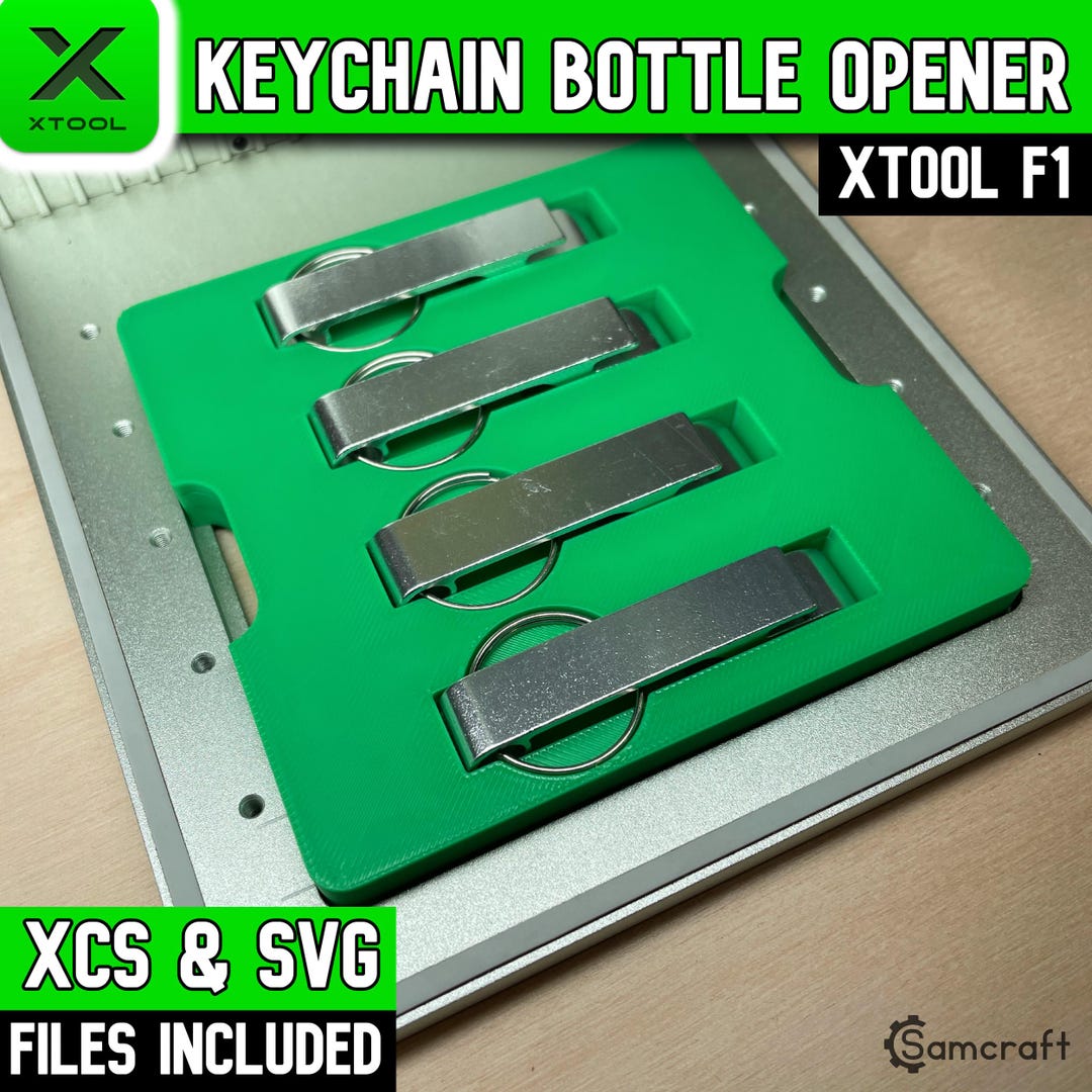 Xtool F1 Keychain Bottle Opener Jig, Xtool Fiber Laser Jig, Laser Jig, Laser Template, XCS File ...