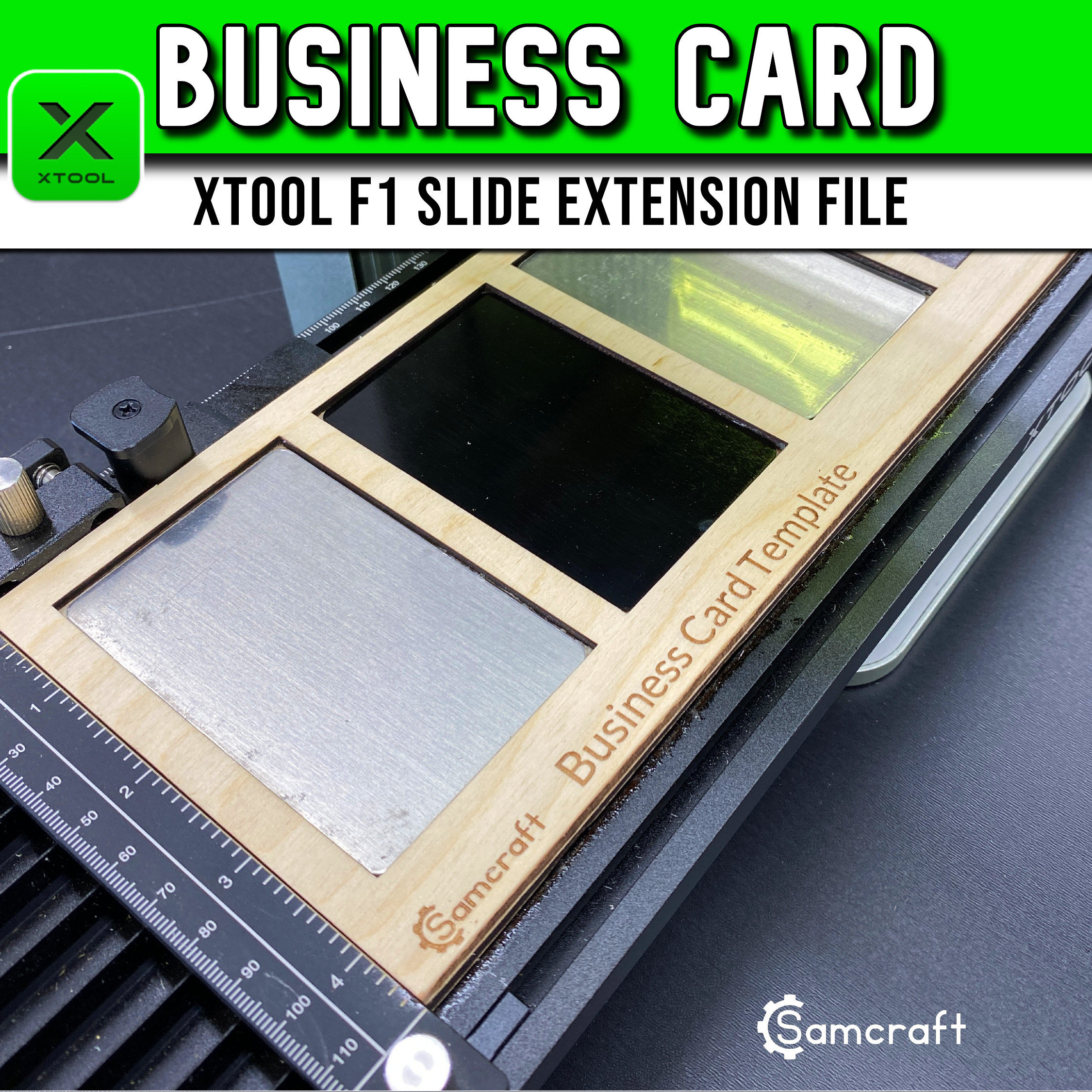 Xtool F1 Slide Extension Template Kit: Laser Engraving Jig (XCS File ...