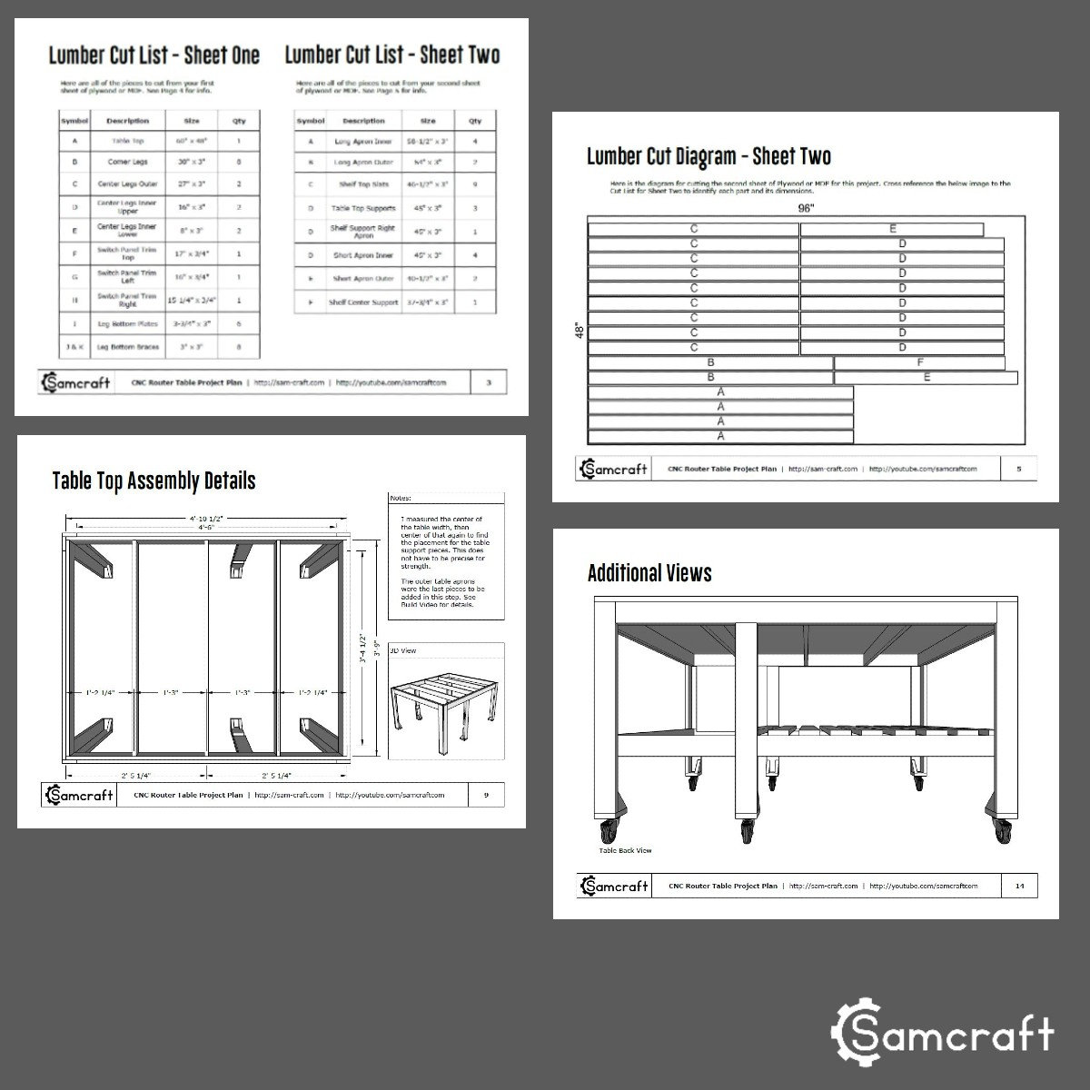 CNC Table Woodworking Plans Instant Download Shapeoko Pro - Etsy Canada
