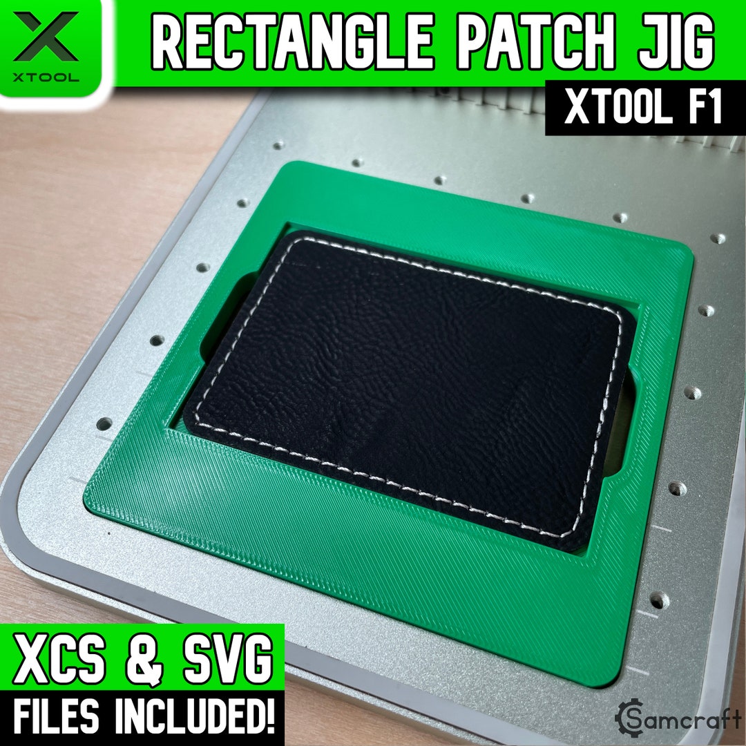 Xtool F1 Rectangle Patch Jig, Xtool Fiber Laser Jig, Laser Jig, Laser Template, XCS File, Hat ...