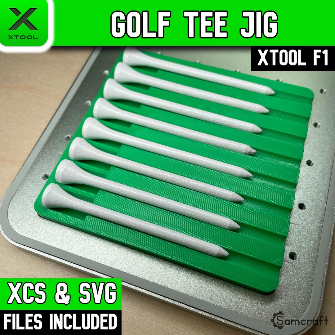 Xtool F1 Golf Tee Jig, 3D Printed Jig, Xtool Fiber Laser Jig, Laser Jig, Laser Template, 3D Jig ...