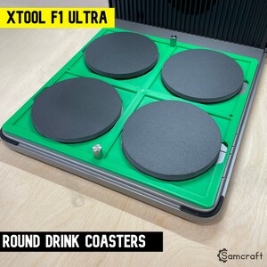 Xtool F1 Ultra 4-inch Drink Coaster Jig: Laser Engraver Alignment (XCS ...