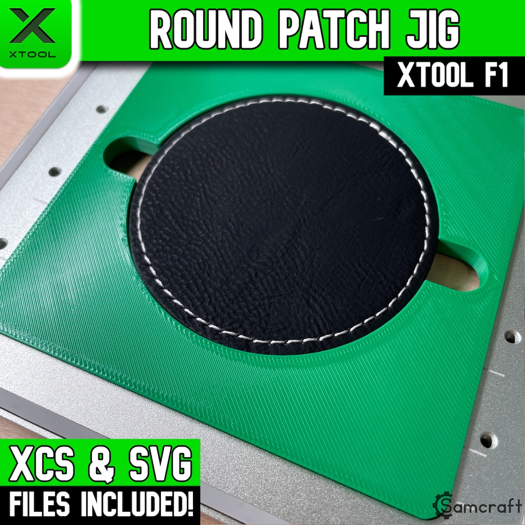Xtool F1 Round Patch Jig, Xtool Fiber Laser Jig, Laser Jig, Laser Template, XCS File, Hat Patch ...