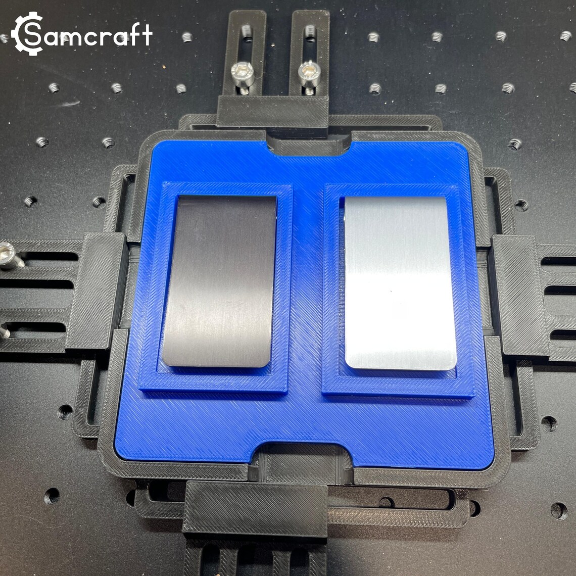 Metal Money Clip Jig for Commarker Lasers: Laser Engraving (SVG File ...
