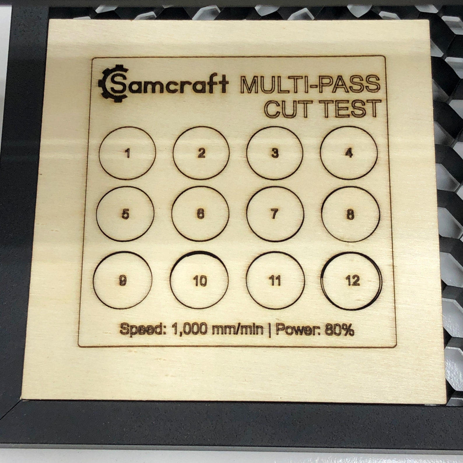 Multi-pass Laser Cutting Test Files Digital Download Laser - Etsy