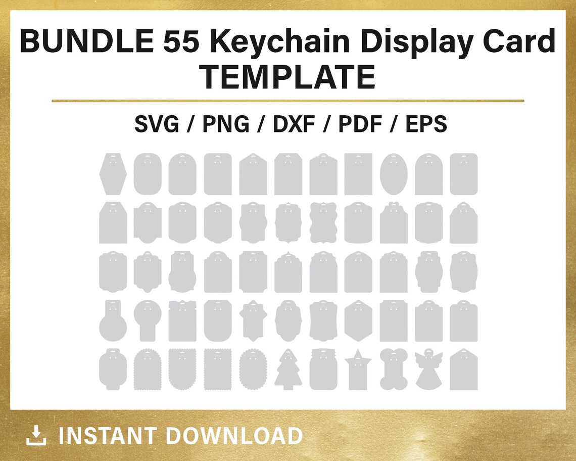 Keychain Display Card Svg Keyring Display Card Svg Keychain | Etsy