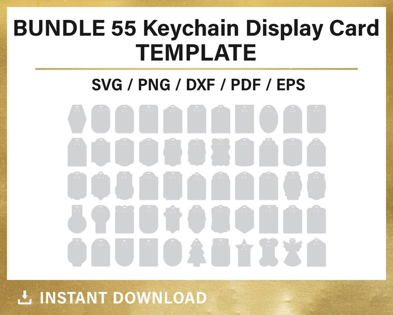 Keychain Display Card Svg Keyring Display Card Svg Keychain | Etsy