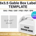 Gable Box Label Template, 6x3.5" , Blank Template, Canva, Cricut, SVG ...