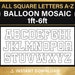Square Letters | Numbers | Symbols Mosaic Frame Template From Balloons ...