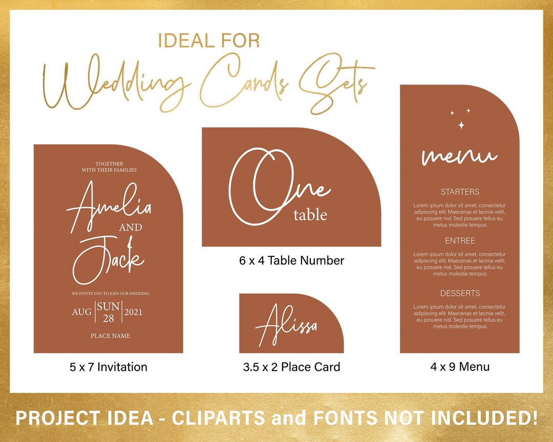 Arch SVG Blank Template, Half and Full Arch, Wedding Invitation ...