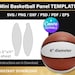 Mini Basketball Panel BLANK Template, Custom Ball Wrap, DIY, Photo ...