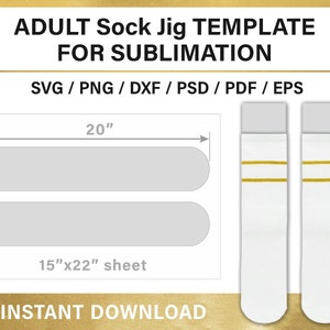 Sock Jig Template BUNDLE for Sublimation BLANK Template Svg | Etsy