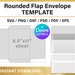 Rounded Flap Envelope Blank Outline Template SVG Dxf Png - Etsy