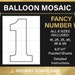 Fancy Number 1, Mosaic From Balloons, Marquee, One Number Template ...