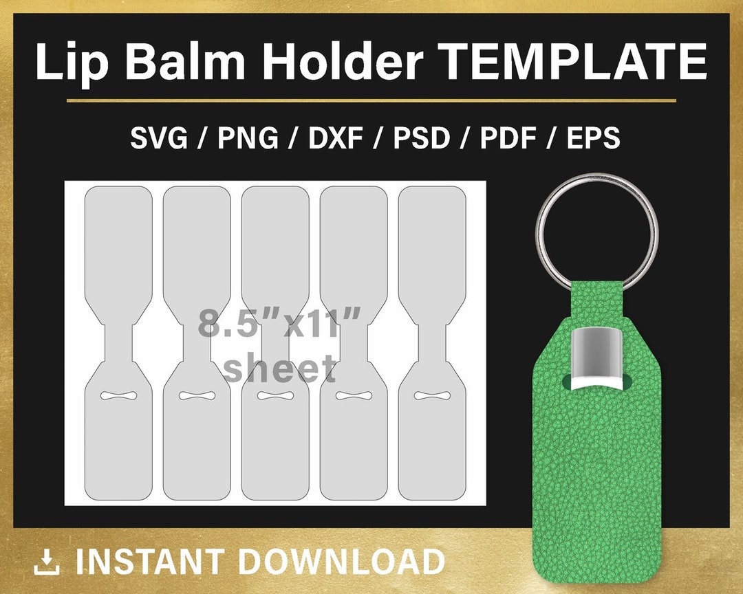 Chapstick Holder BLANK Template Svg Png Psd Instant - Etsy