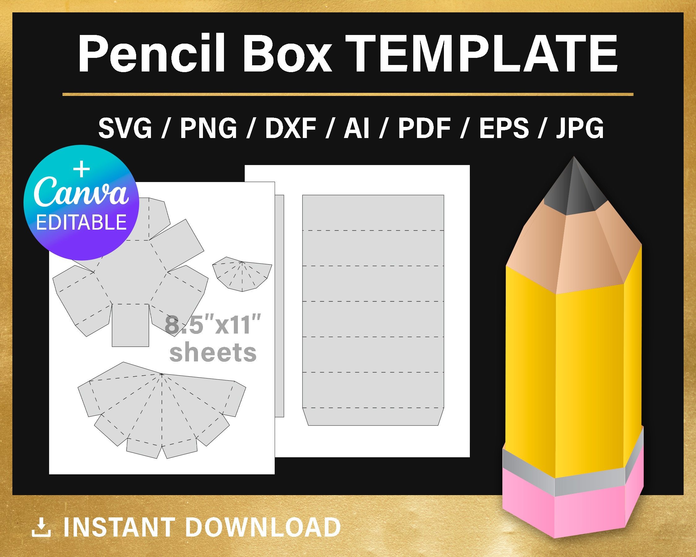 Box Template With Lid