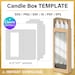 3 Candle Box PDF Blank Template With Window DIY Gift Box - Etsy