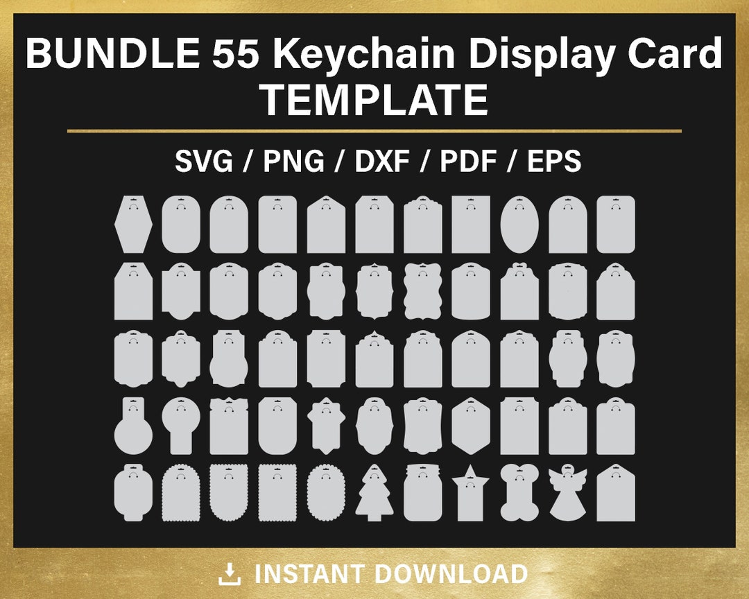 Keychain Display Card Svg Keyring Display Card Svg Keychain - Etsy