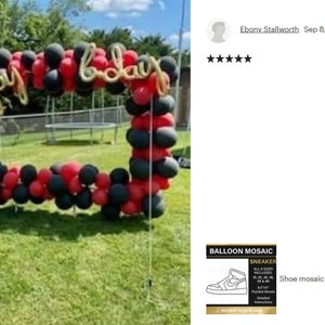 Sneaker Mosaic From Balloons DIY Sport Balloon Decor Mosaic - Etsy