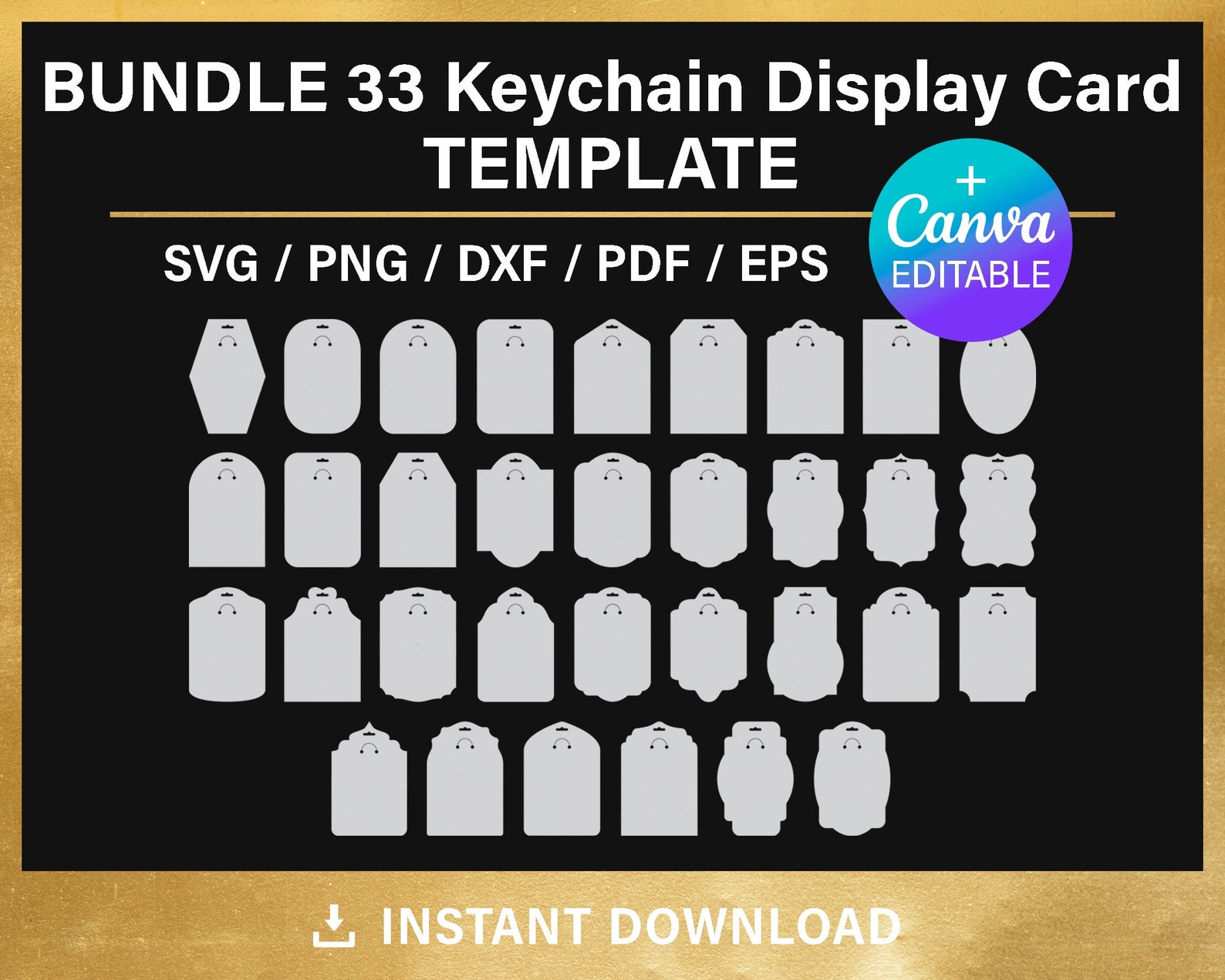 Keychain Display Card Svg BUNDLE Keyring Display Card Svg - Etsy