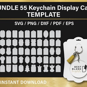 Keychain Display Card Svg Keyring Display Card Svg Keychain | Etsy
