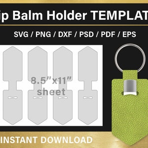 Chapstick Holder BLANK Template for Sublimation Svg Png | Etsy