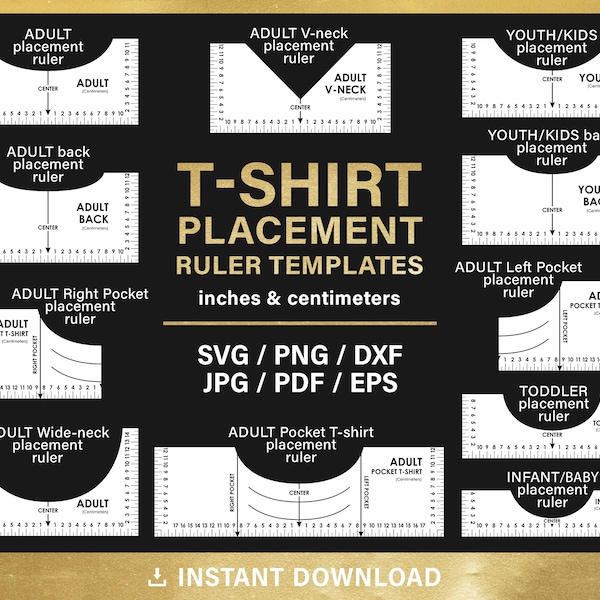 Tshirt Logo Placement Template - Etsy