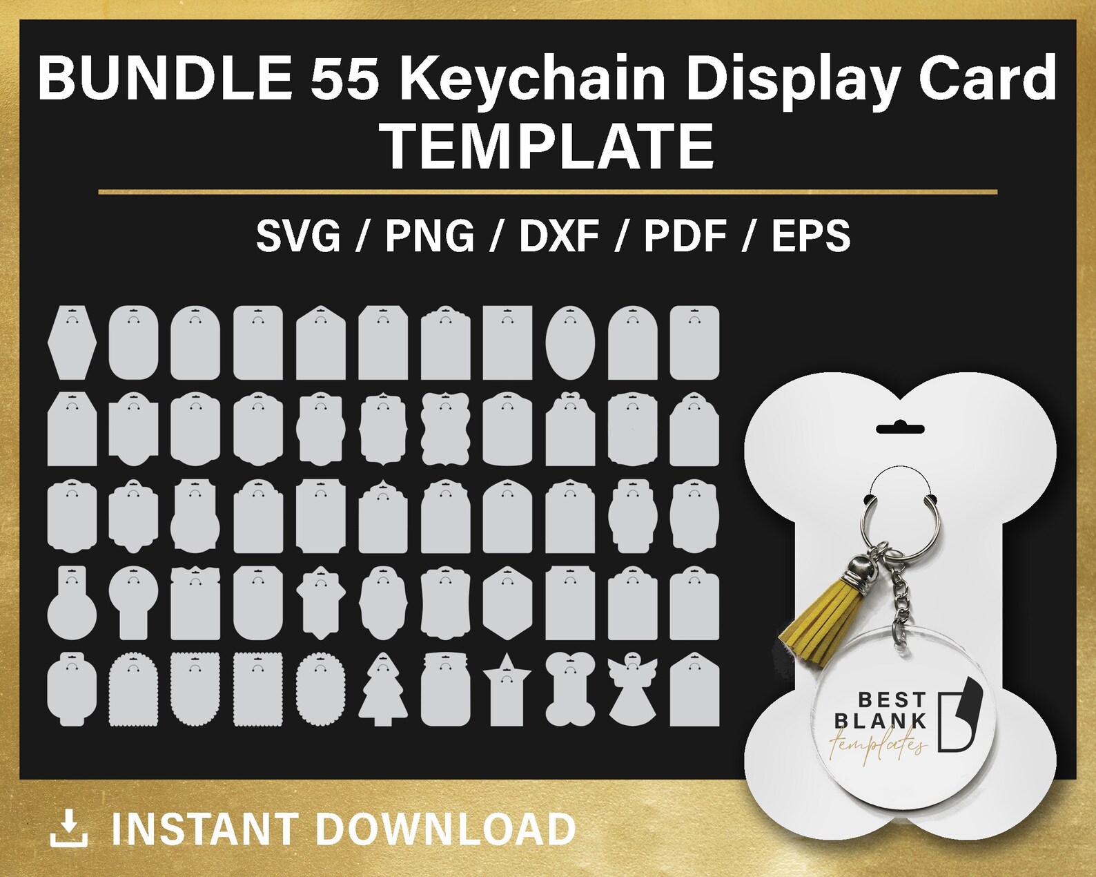 Keychain Display Card Svg Keyring Display Card Svg Keychain - Etsy