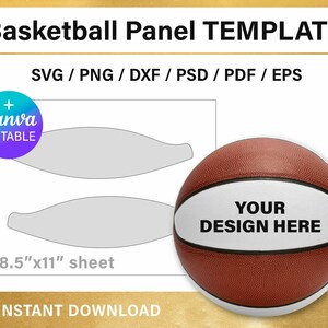 Football Panel Template, BUNDLE, Custom Ball Wrap, DIY, Basketball ...