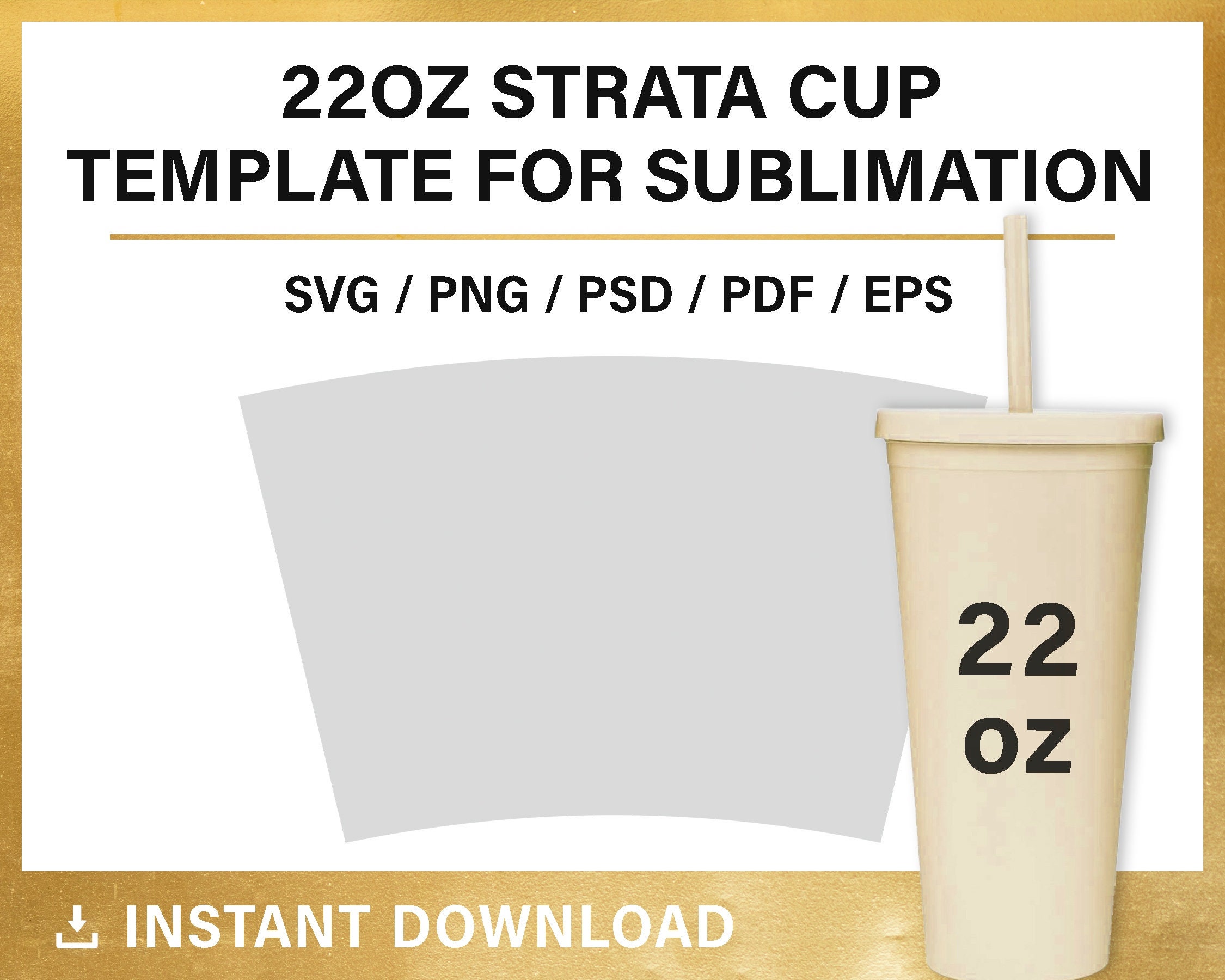 Blank Strata Cup Template BUNDLE 16oz 22oz Full Wrap - Etsy