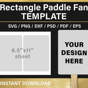 Paddle Fan Template BUNDLE Blank Template Wedding Fan - Etsy