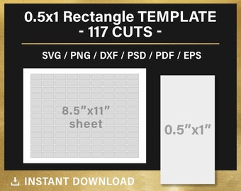 2x3 Inches Rectangle BLANK Template Sticker Template | Etsy