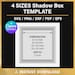 Square Shadow Box Template BUNDLE, Light Box Frame, 3D, Cardstock ...