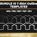 T-shirt Outline Svg, BUNDLE, 10 Tshirt Outlines, Tsvg, Cricut ...