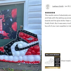 Sneaker Mosaic From Balloons, DIY, Sport Balloon Decor, Mosaic Frame ...