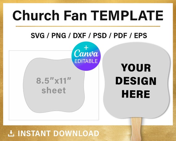 Free Printable Church Fan Templates Fan Traceable Heraldic Art