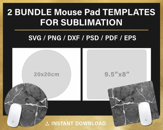 Mouse Pad Template Bundle for Sublimation SVG PNG PSD | Etsy