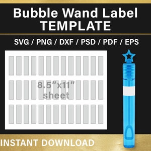 Bubble Bottle Label Template BUNDLE 2oz 4oz BLANK | Etsy