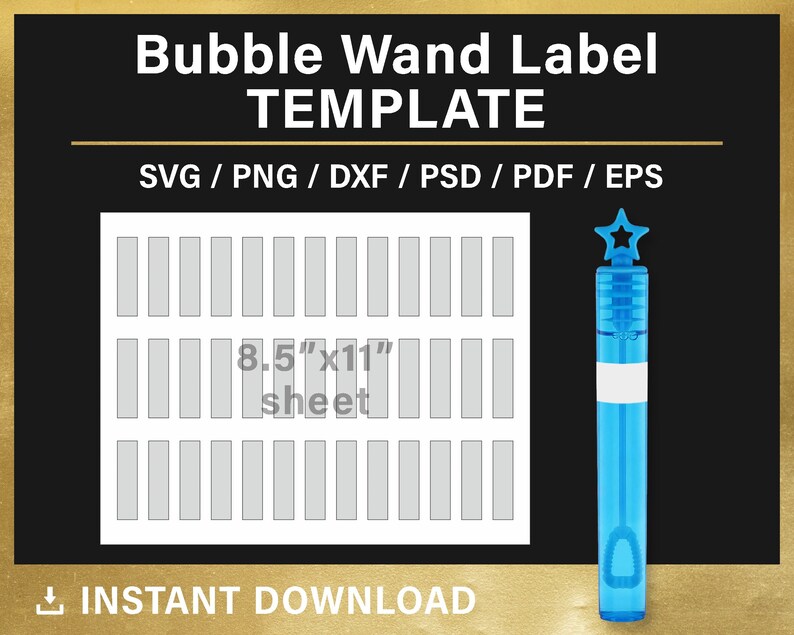 Bubble Bottle Label Template BUNDLE 2oz 4oz BLANK - Etsy