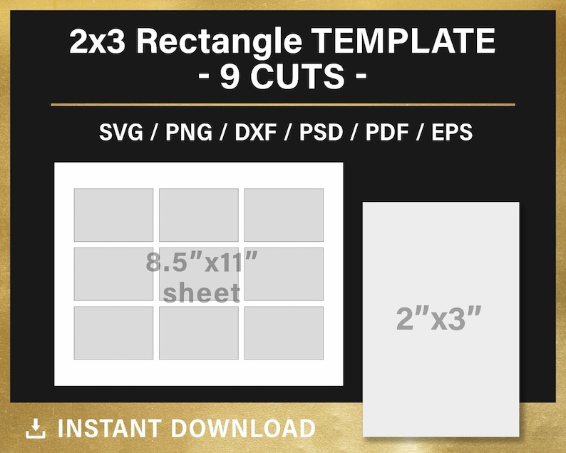 2x3 Inches Rectangle BLANK Template Sticker Template - Etsy