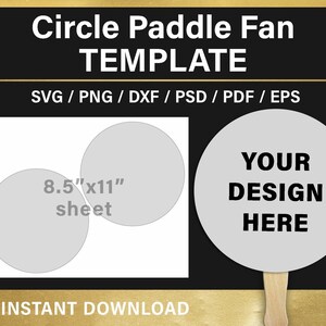 Paddle Fan Template BUNDLE Blank Template Wedding Fan - Etsy