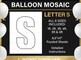 Letter S Mosaic Balloon Frame Template Mosaic From Balloons - Etsy Canada